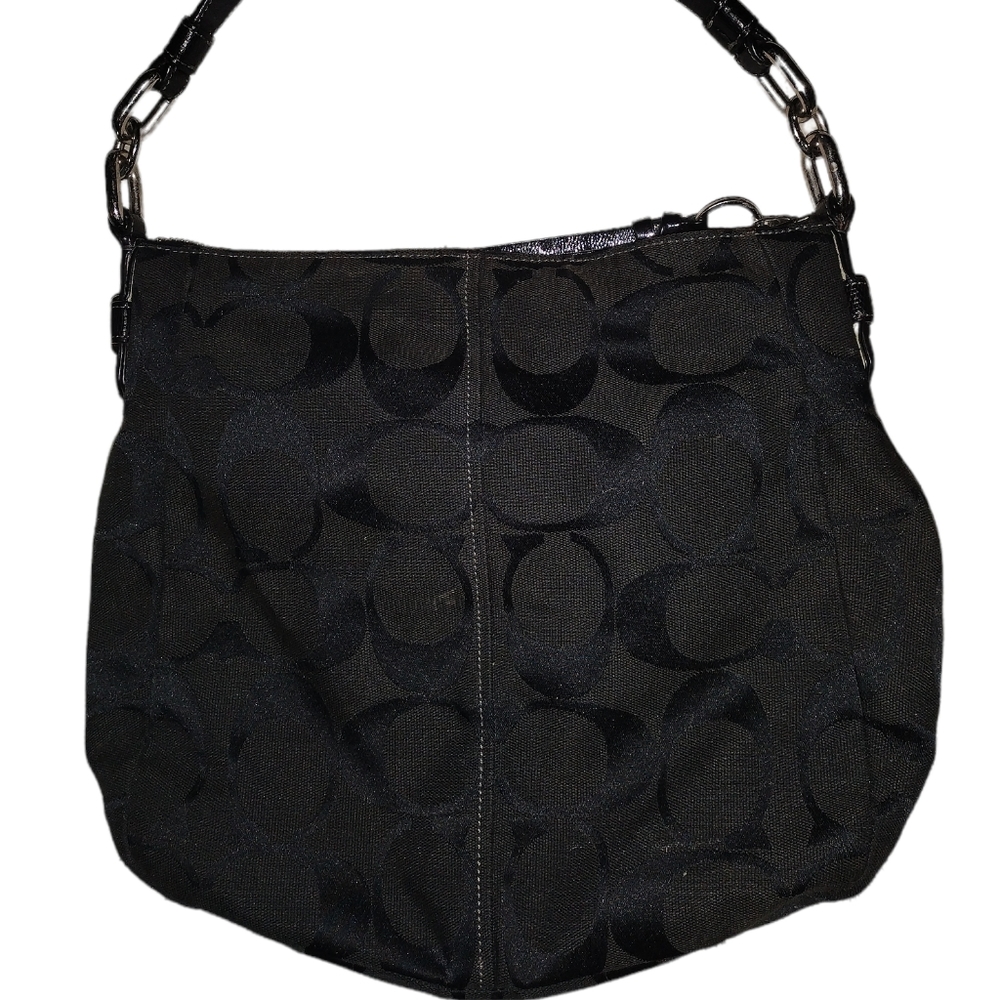 Coach Signature Jacquard Large Hobo Shoulder Bag - Gem